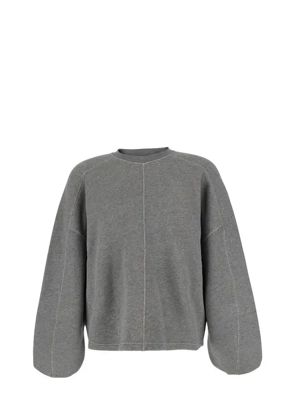 REPRESENT Cotton Logo Patch Back Crewneck Sweatshirt - Grey