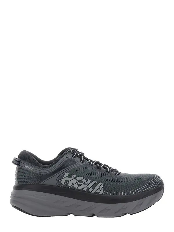 HOKA® Cushioned Sneakers With Breathable Tech Fabric Upper - Grey