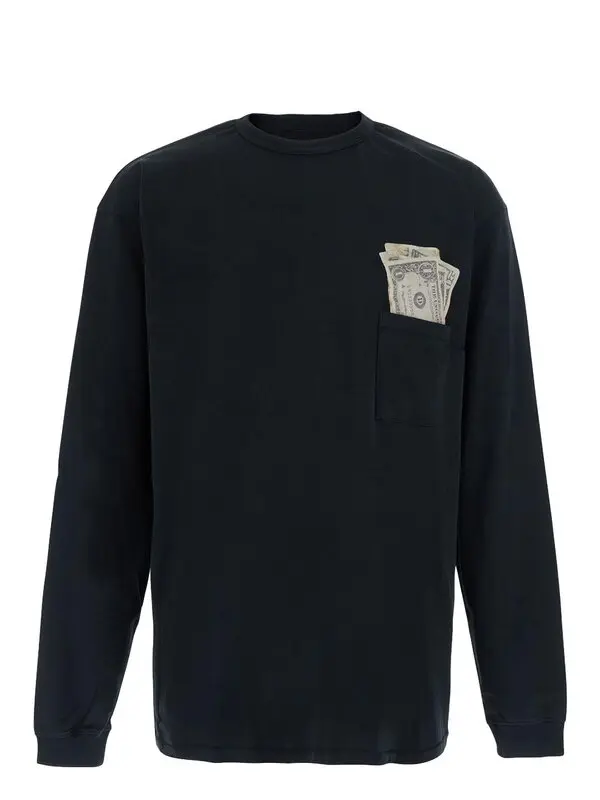 ERL Money Long Sleeve Knit Tee - Black