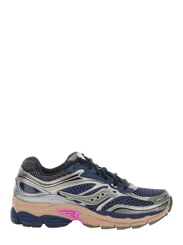 Saucony Omni 9 Low Top Sneaker With Perforated Tech Fabric And Logo Patch - Blu