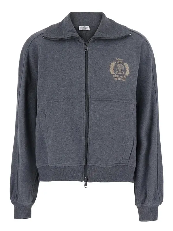 Brunello Cucinelli Jersey Cardigan - Grey
