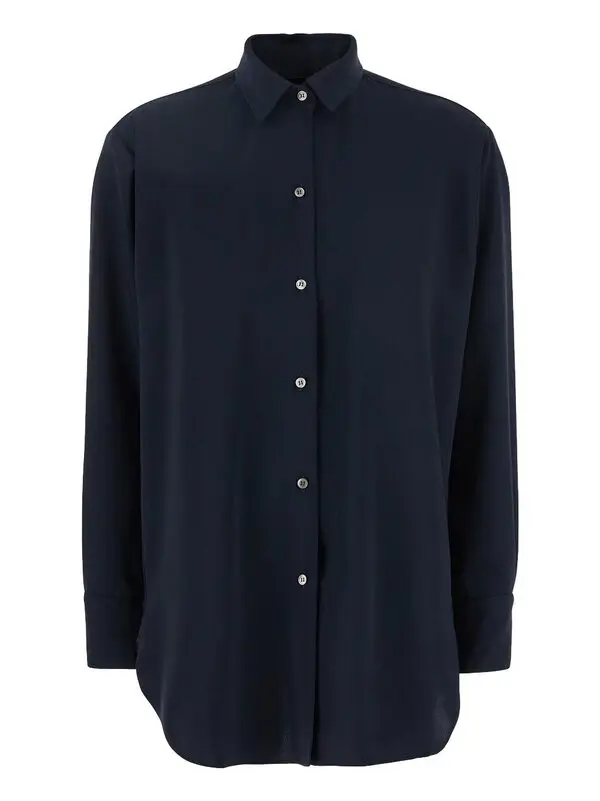 LEPLAIN Tech Fabric Classic Collar Shirt For - Blu