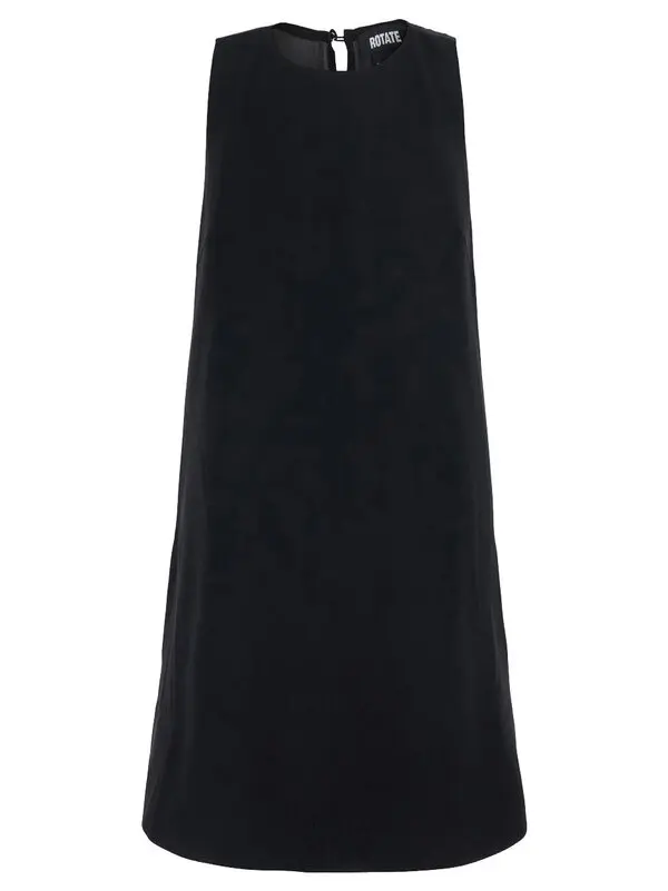 ROTATE BY BIRGER CHRISTENSEN Tech Fabric A-line Mini Dress With Sleeveless Back Closure - Black