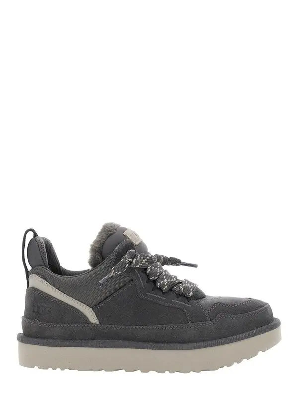 UGG Lowmel Leather-lined Laceless Sneakers With Rubber Sole - Grey