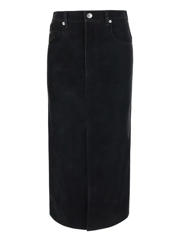 Isabel Marant Étoile High-waist Tech Fabric Skirt With Side Zip - Black