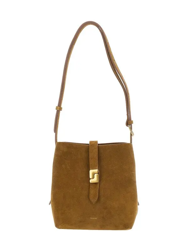 Soeur Bello Mini Leather Shoulder Handbag With Zip Closure - Brown