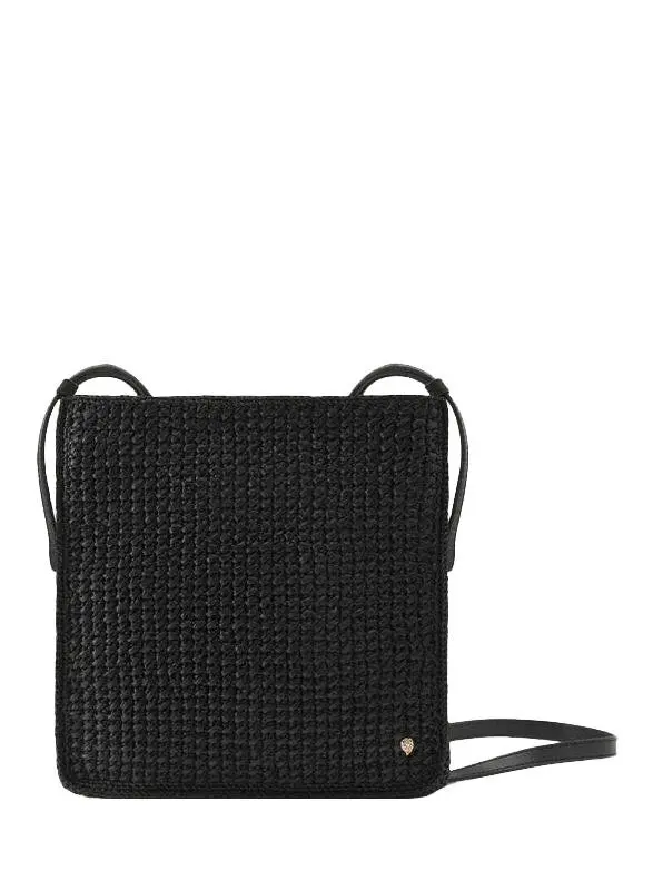 Helen Kaminski Raffia Crossbody Handbag - Grey