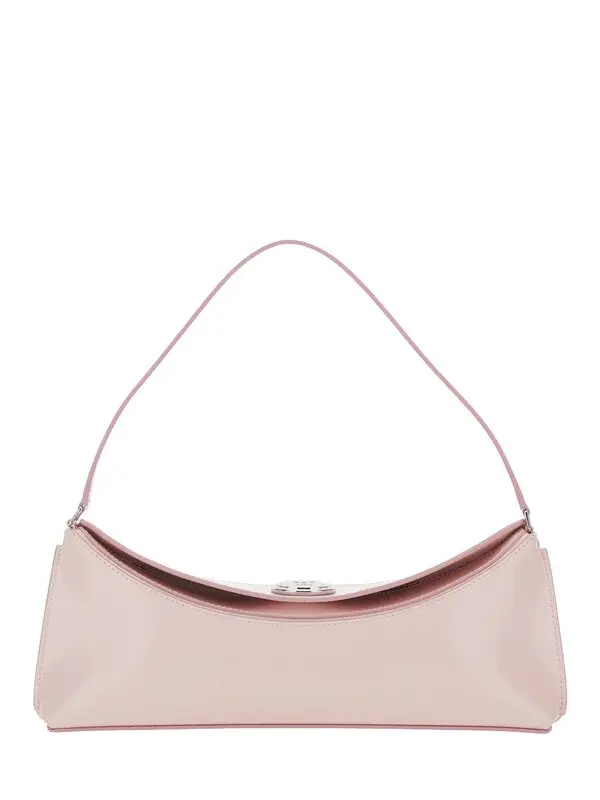 Jacquemus Leather Shoulder Handbag, 35 X 10 X 4 Cm With Engraved Snap Button Closure - Pink
