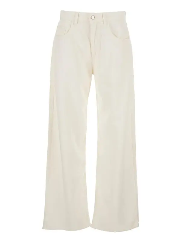 ICON DENIM LOS ANGELES Five-pocket Regular Fit Jeans With Rear Logo Patch - White