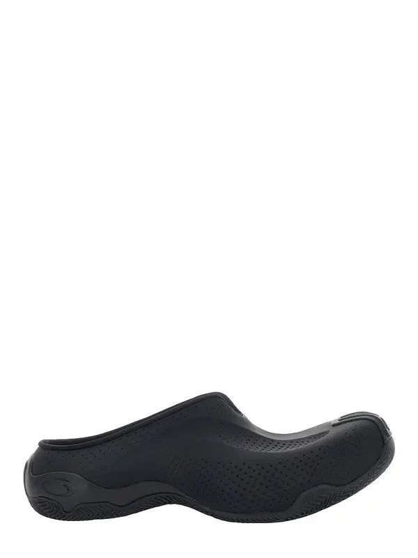 Balenciaga Flat Basketball Slip-on Mule With Perforated Tech Fabric - Black