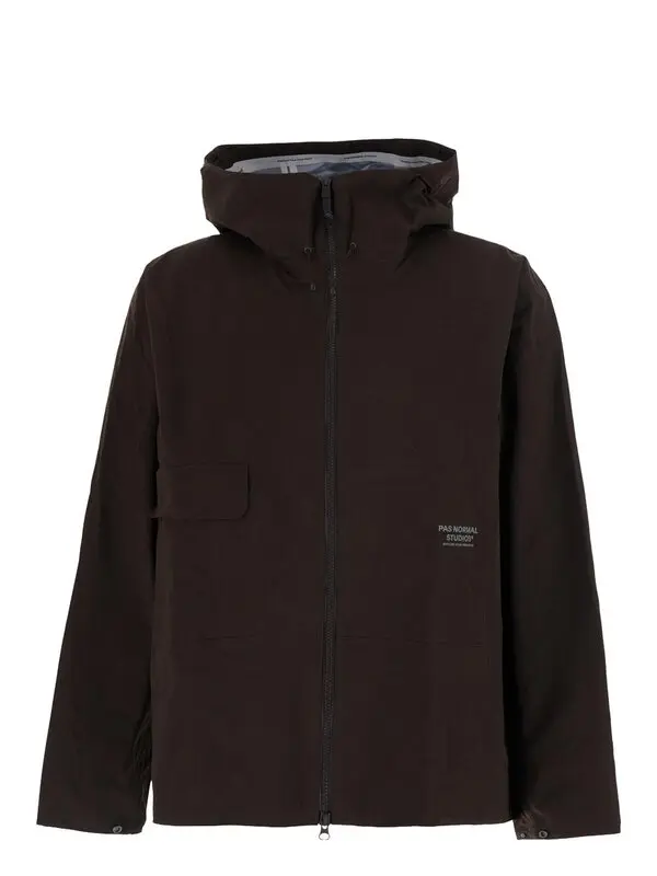 PAS NORMAL STUDIOS Off-race 3l Tech Shell Jacket With High Collar And Adjustable Hem - Brown