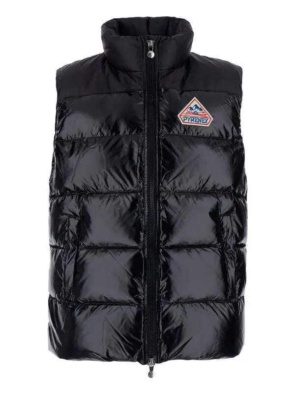 Pyrenex Sleeveless Down Jacket With High Collar & Tech Fabric - Black