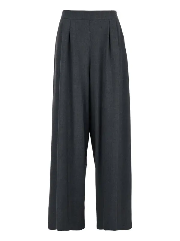 LEPLAIN Oversized Pants With Semi-elastic Waist And Loose Fit - Grey