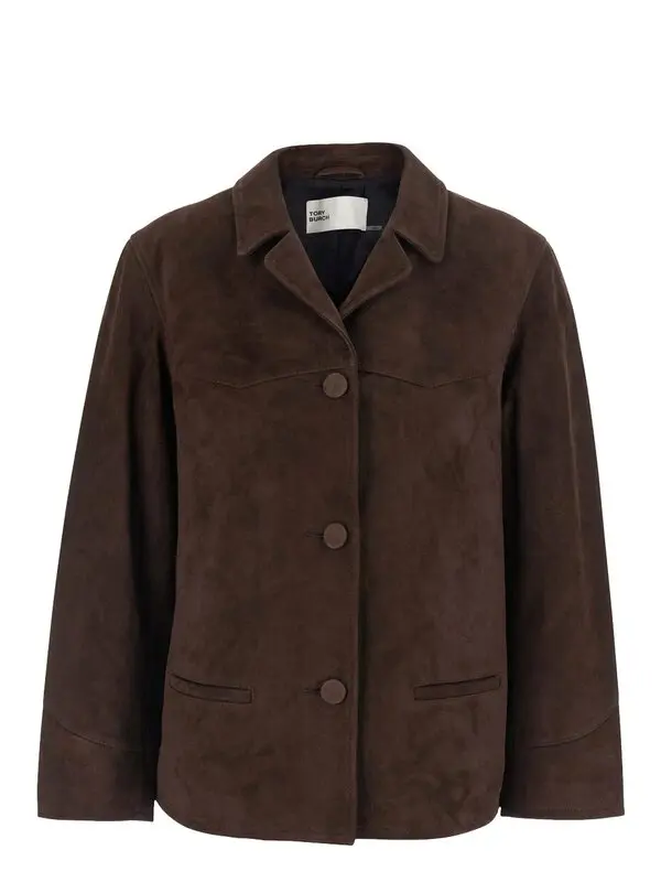 Tory Burch Suede Blazer For - Brown