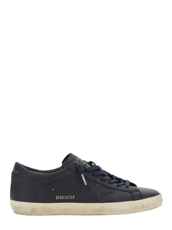 GOLDEN GOOSE Superstar Leather Sneakers With Reinforced Toe - Blu