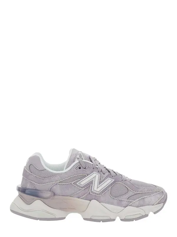 NEW BALANCE 9060 Sneaker With Mesh & Suede Details, Rubber Sole - Grey