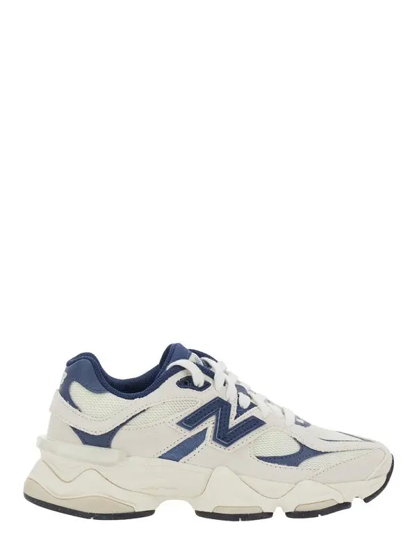 NEW BALANCE 9060 Tech Fabric Sneakers With Cushioned Sole And Logo Detail - Blu