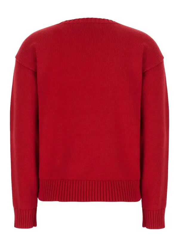 Ralph Lauren Cotton Jersey Sweater-pullover With Round Neck And Long Sleeves - Red