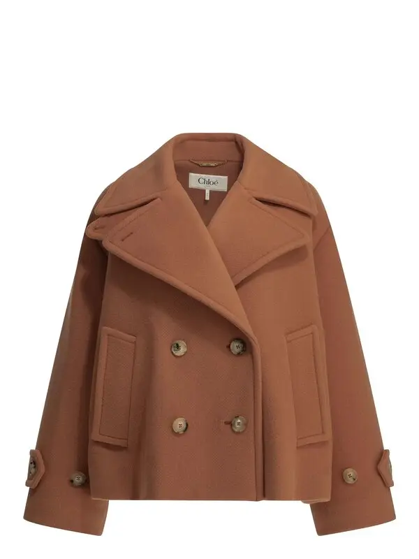 Chloé Oversized Mini Wool Jacket - Pink