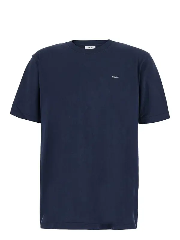 NN.07 Cotton Crew Neck Short Sleeve T-shirt - Blu