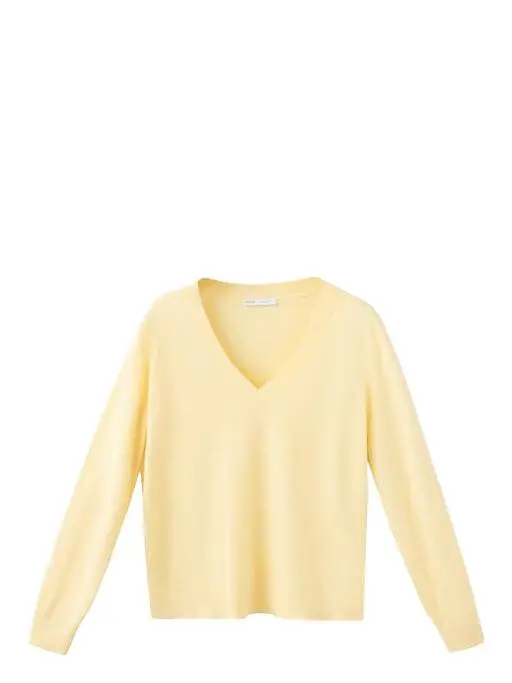 Mango V-neck Sweater - Vanilla