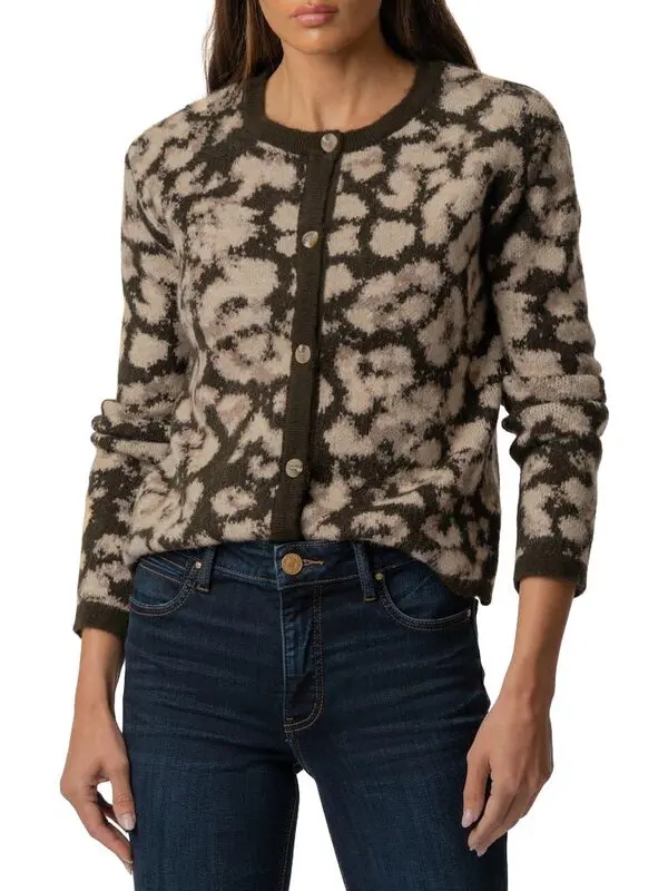 Kut From The Kloth Sadie Leopard Print Cardigan - Brown
