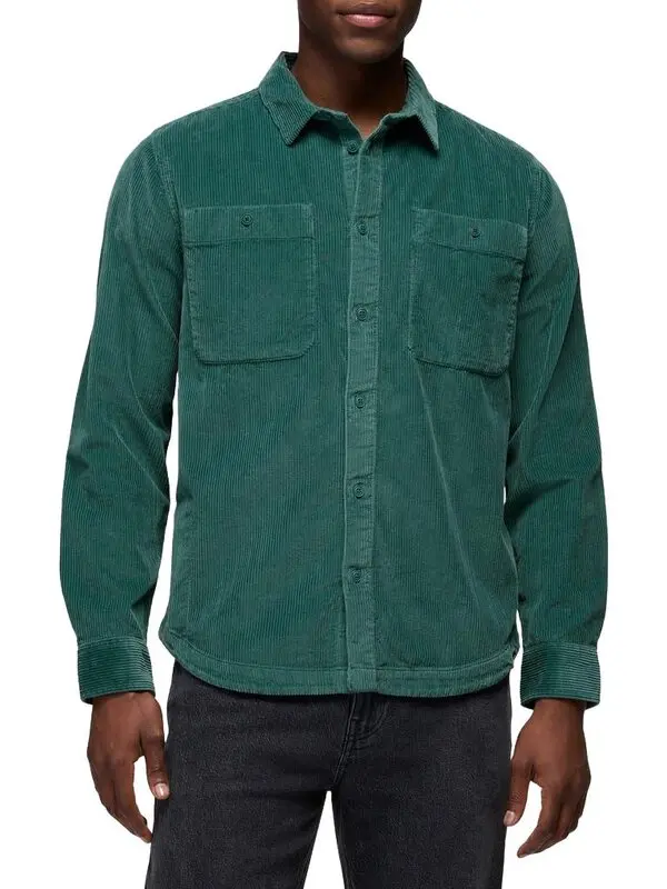 Prana Ridgecrest Long Sleeve Organic Cotton Corduroy Shirt - Coast