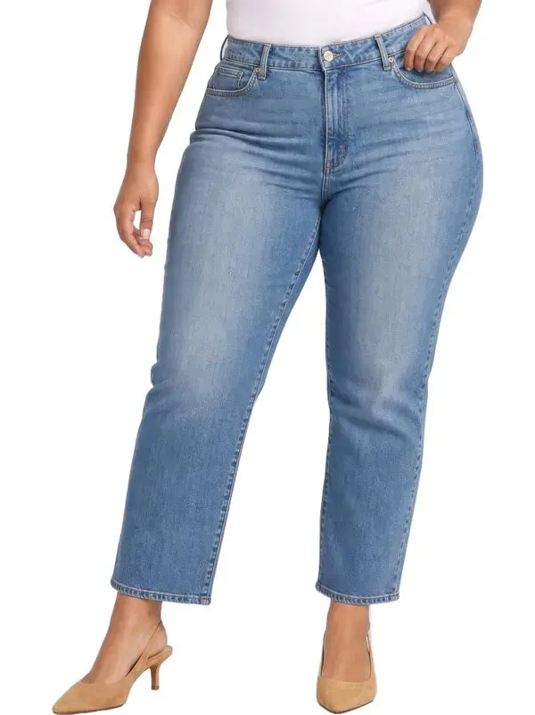 NYDJ Kasey High Waist Stovepipe Straight Leg Jeans - Joaquin