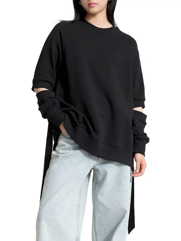 MARCELLA Mavi Elbow Cutout Sweatshirt - Black