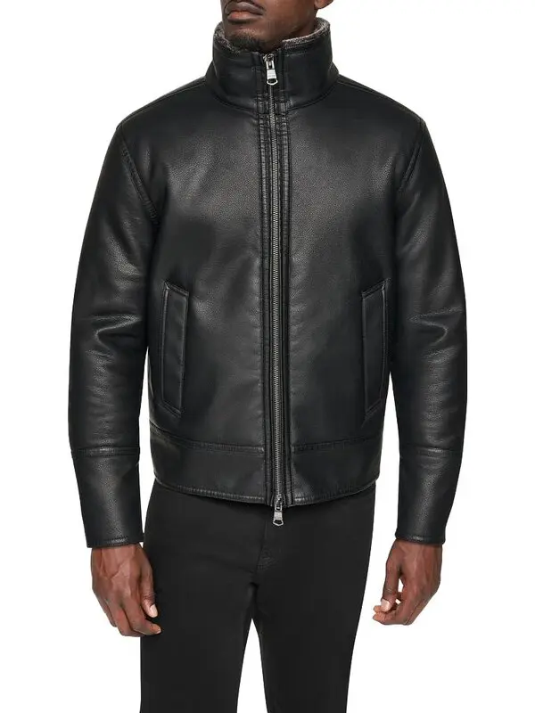 Dkny Faux Leather Jacket - Black