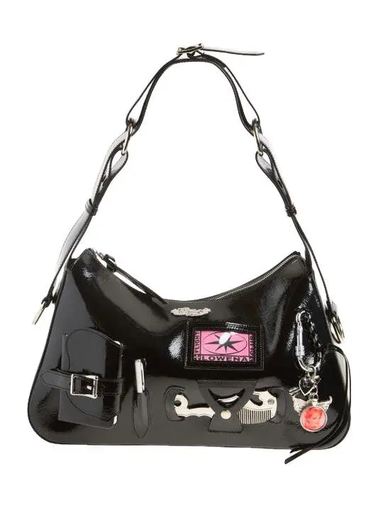CHOPOVA LOWENA Sofia Leather Shoulder Bag - Black