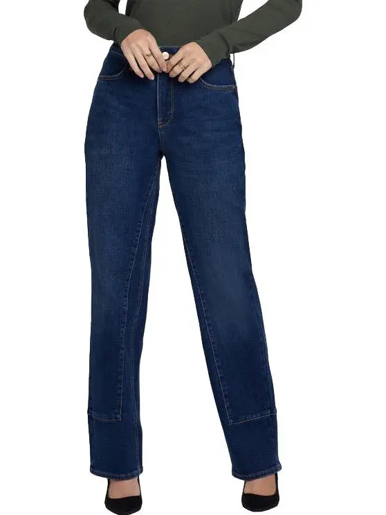 NYDJ Brooke High Waist Straight Leg Jeans - Skylark