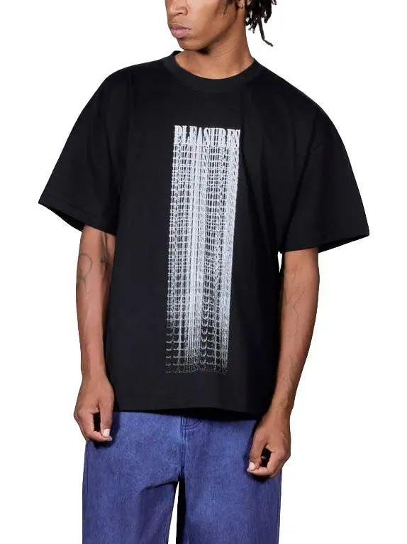 PLEASURES Blurred Graphic T-shirt - Black