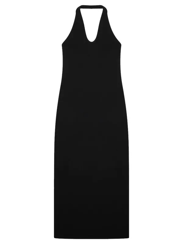 TOTEME Abito Midi Con Scollo Halter - Black
