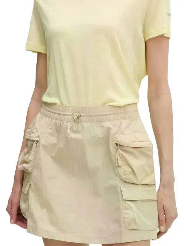 Columbia Drawstring Multi-pocket Short Skirt - Neutrals