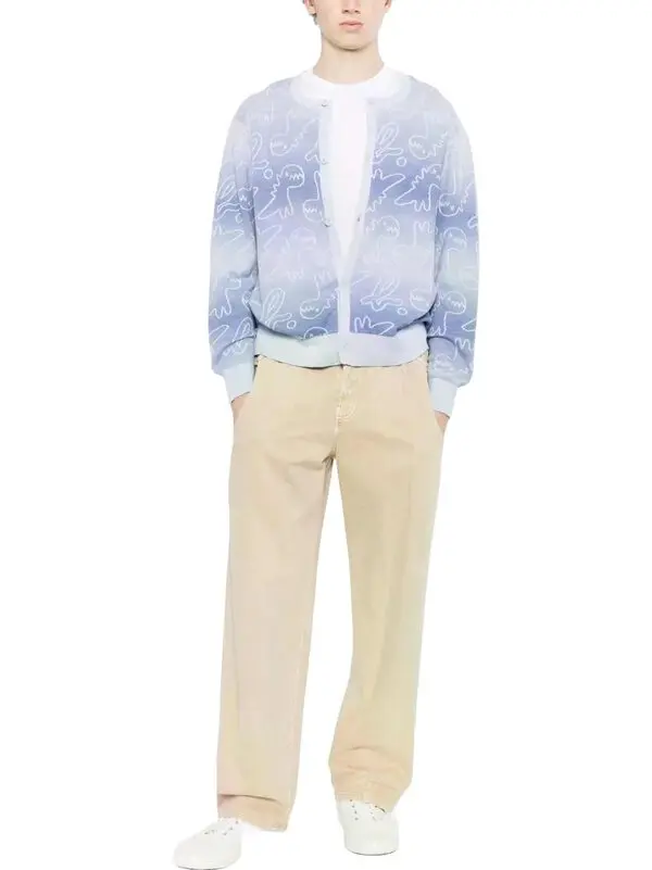 AGNES B. Dino All-over Print Cardigan - Blue