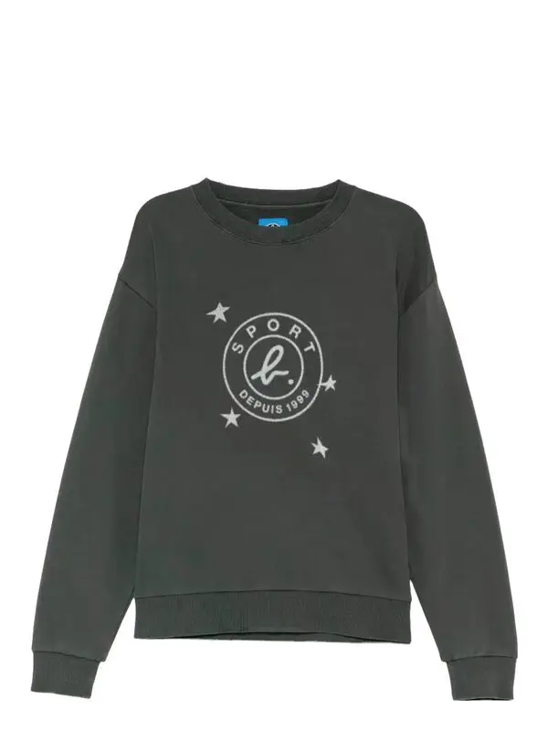 AGNES B. Logo-print Sweater - Grey