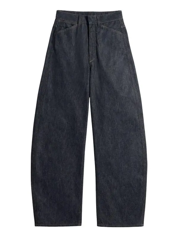 LEMAIRE High Waisted Curved Pants 'slate - Grey
