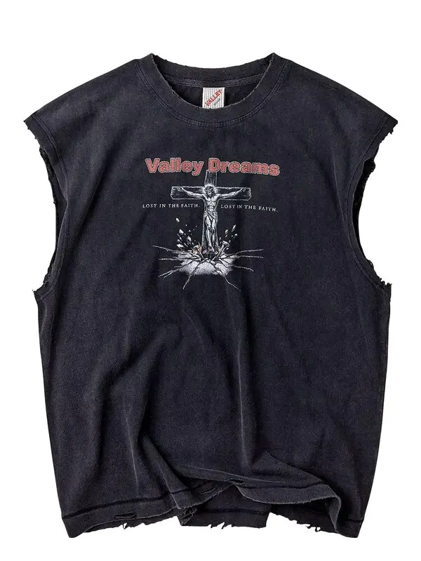 VALE FOREVER Concrete Cross Tank - Black