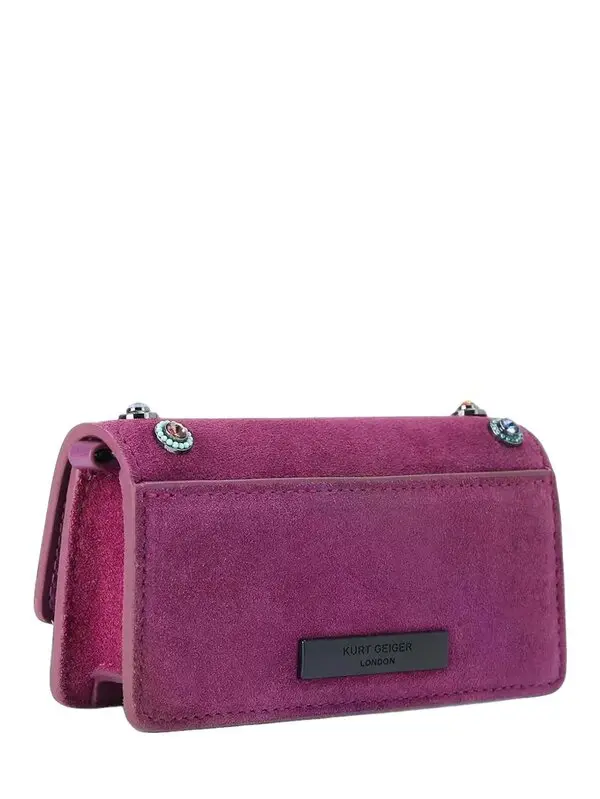 Kurt Geiger Shoreditch Crystal-embellished Mini Bag - Purple