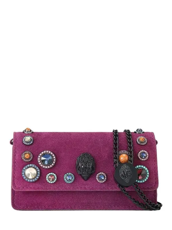 Kurt Geiger Shoreditch Crystal-embellished Mini Bag - Purple
