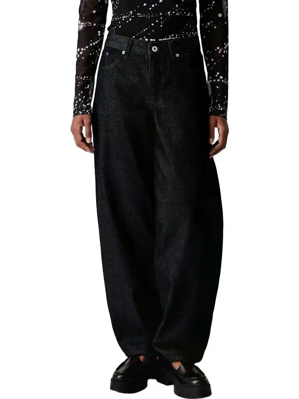 Karl Lagerfeld Tapered Wide-leg Jeans - Blue