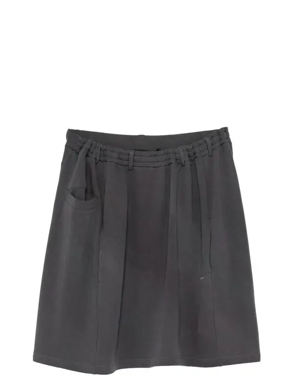 BONBOM Logo-print Drawstring Skirt - Grey