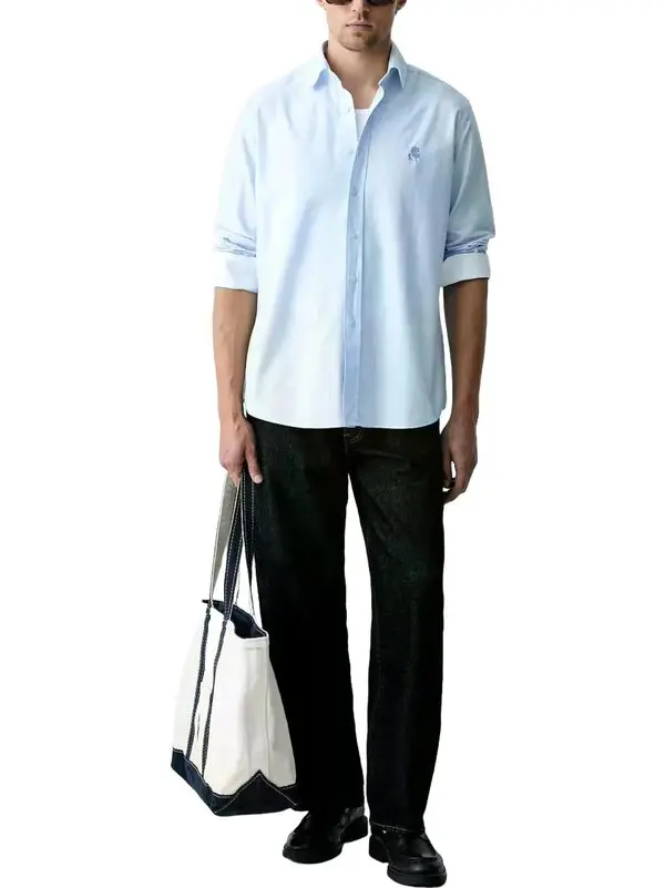 Karl Lagerfeld Ikonik Embroidered Shirt - Blue