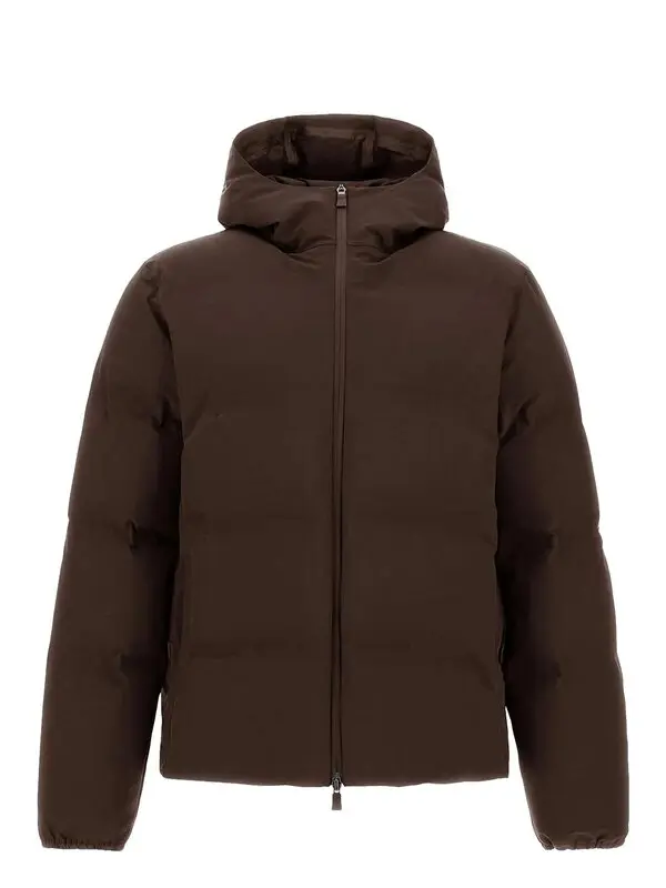 Herno Puffer Jacket In New Impact - Brown