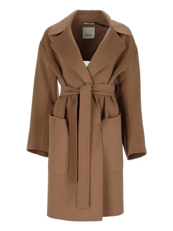 Max Mara Wool Overcoat, Classic Trench-style - Beige