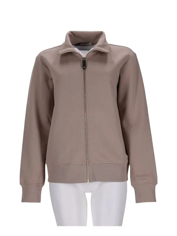 Max Mara Sculpted Cotton-blend Sweatshirt - Dove