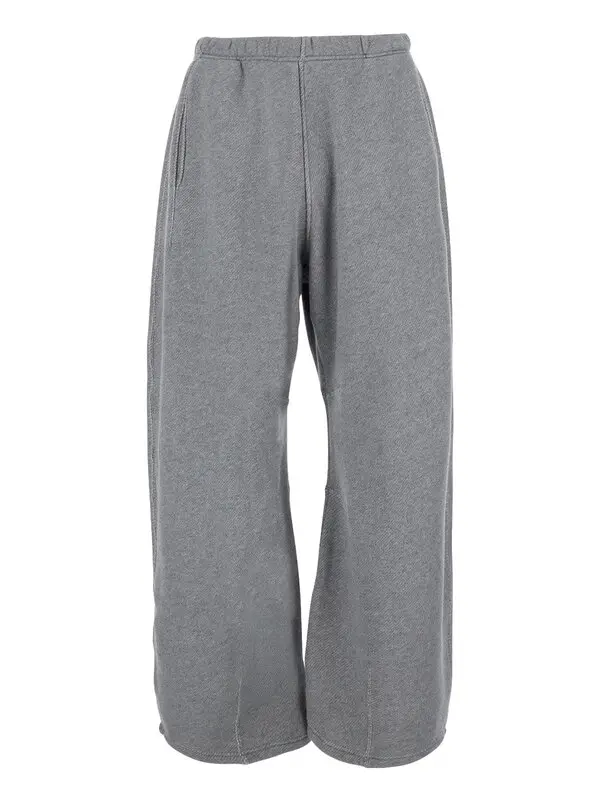 REPRESENT Cotton Relaxed-fit Pants With Elasticated Waist And Back Logo Patch - Grey