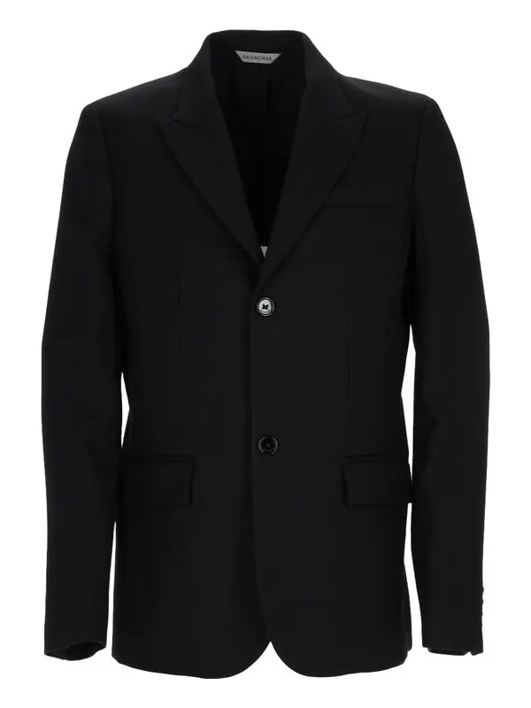 Balenciaga Sartorial Single-breasted Wool Jacket - Black