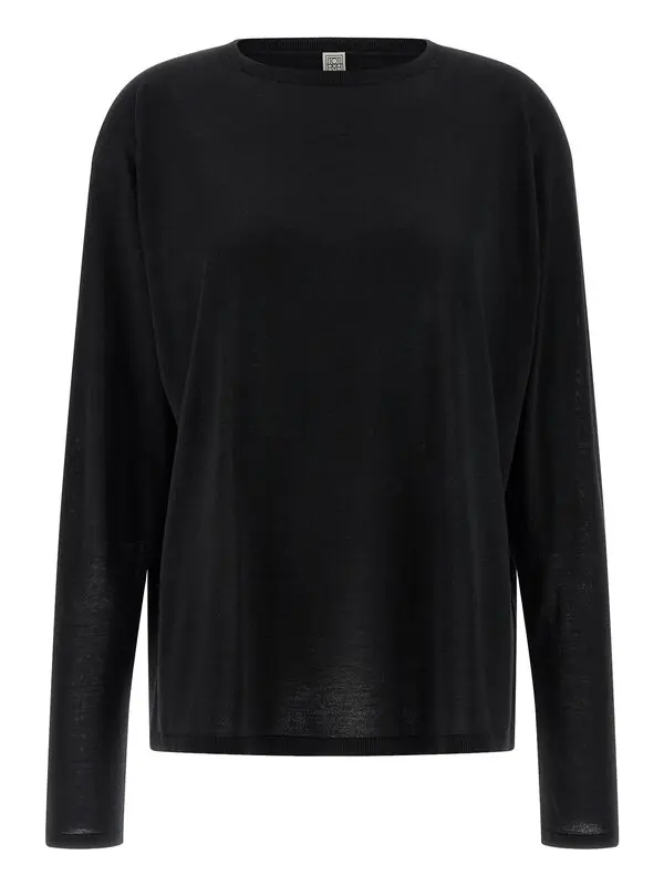 TOTEME Extrafine Wool Sweater - Black